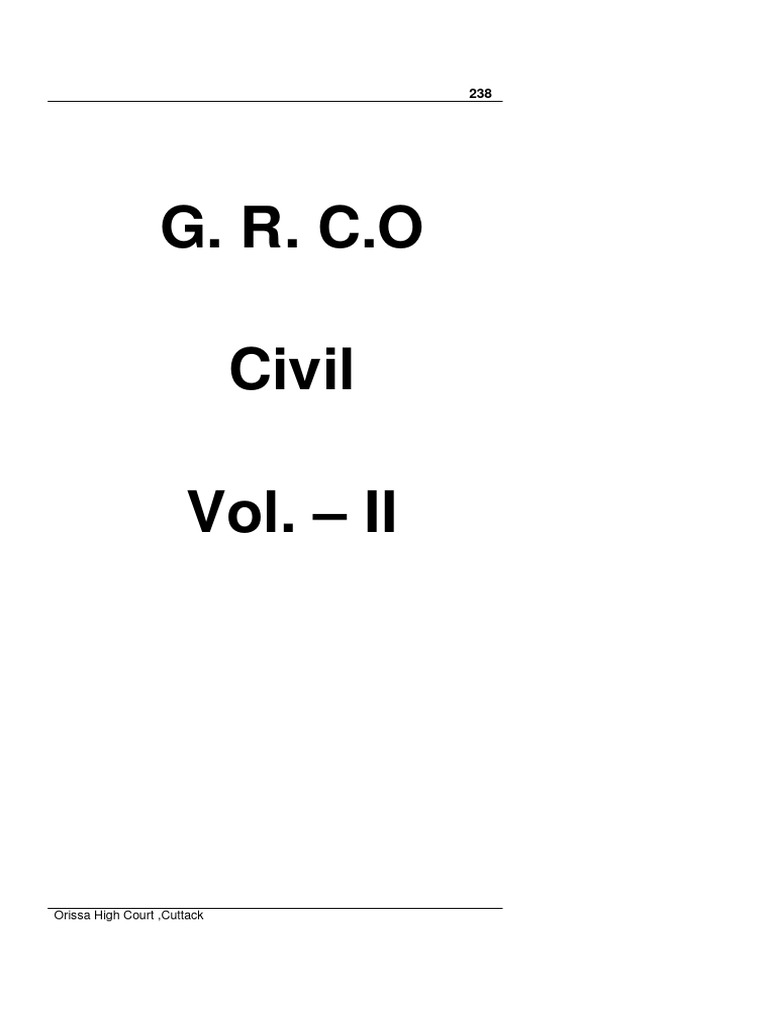 General - Rules - and - Circular - Order Civil vol-II | PDF