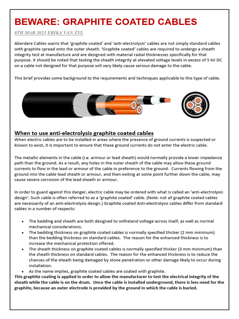 Graphite Coated Cable | PDF