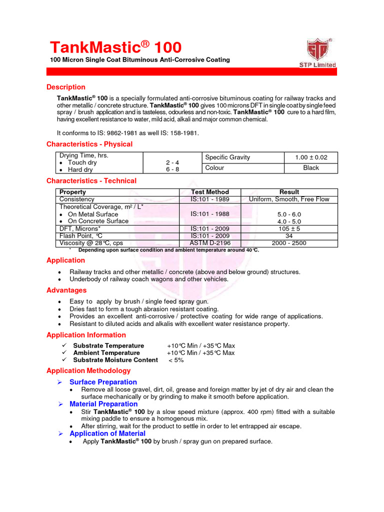 TankMastic 100 | PDF
