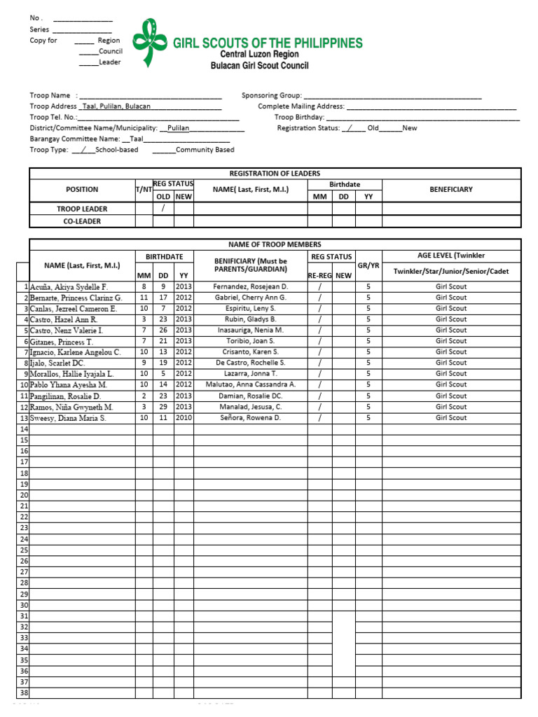 5 Mahogany 2023 GSP Registration Form | PDF