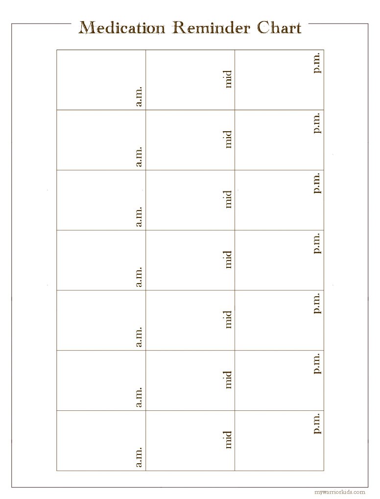 Medication Reminder Chart | PDF