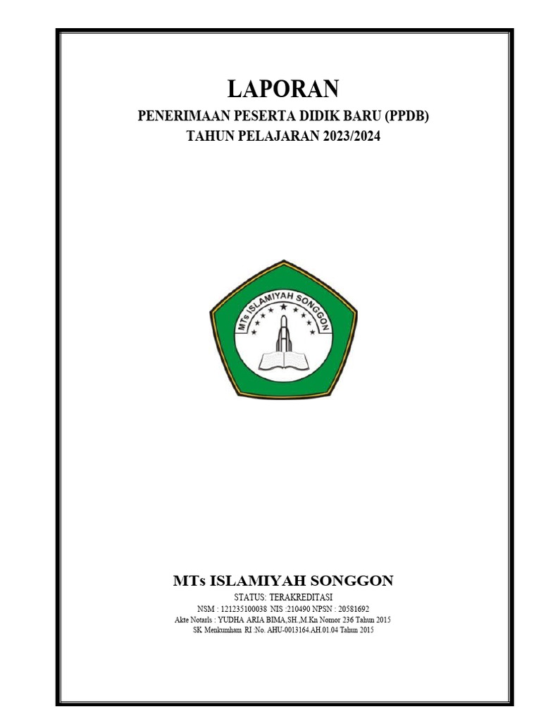 Laporan Hasil PPDB | PDF