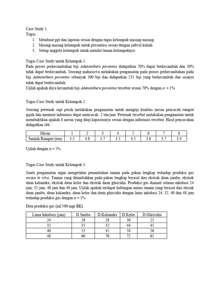 Case Study 1 Stat | PDF