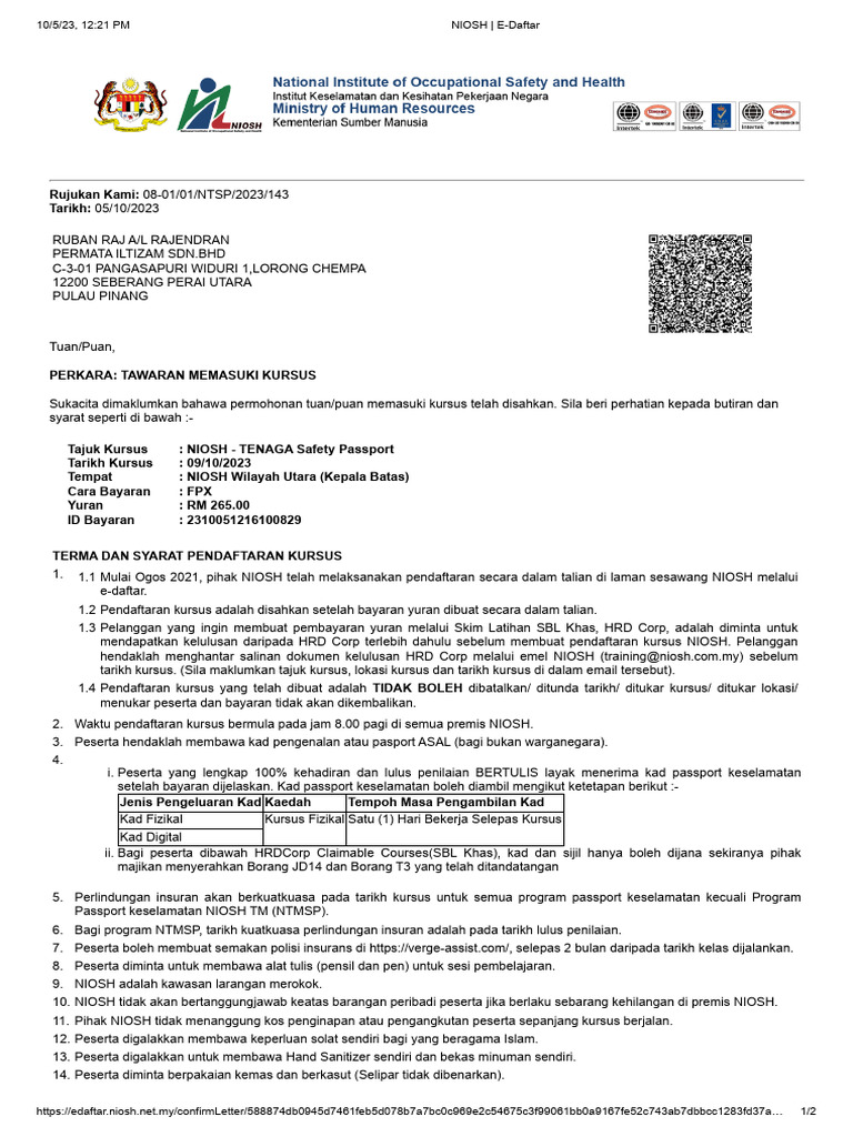 Niosh - E-Daftar Ruben | PDF