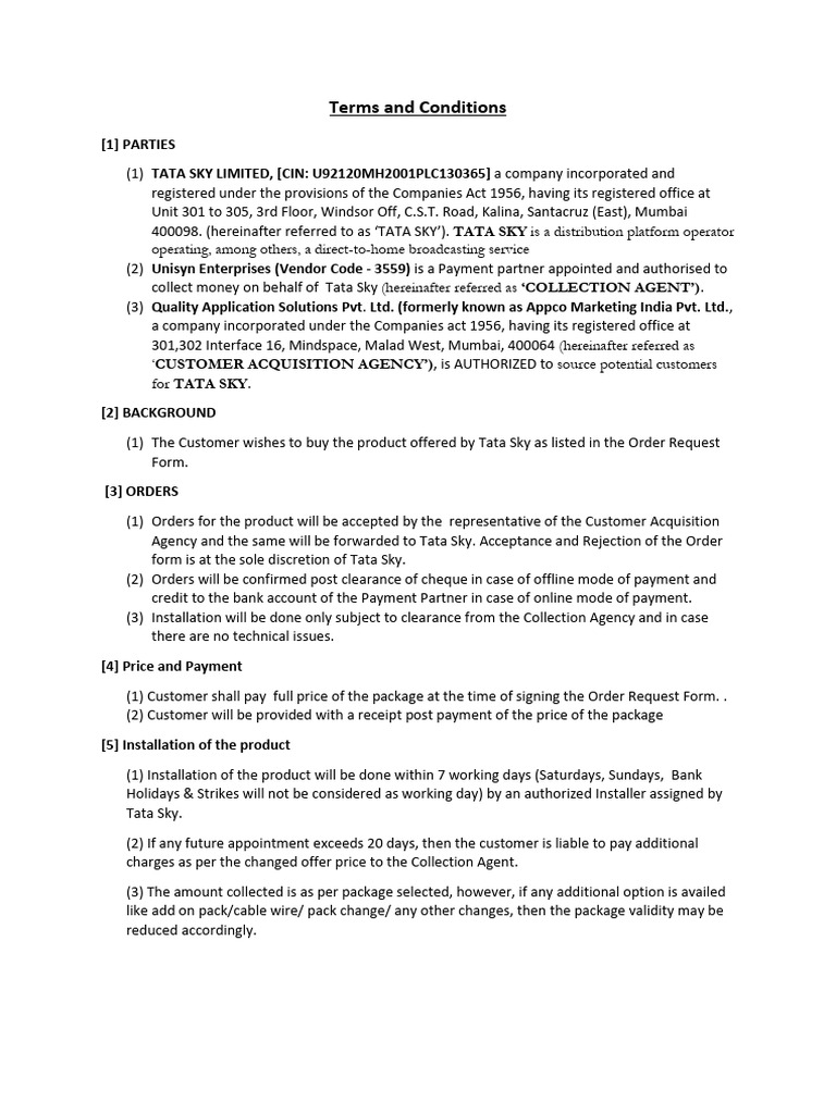 Terms Conditions | PDF