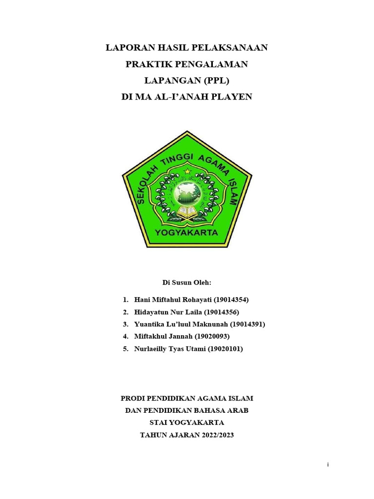 Laporan PPL MA Al-I'anah | PDF