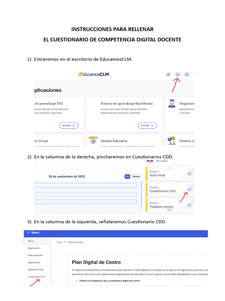 Instrucciones para Rellenar El Cuestionario CDD | PDF | Crecimiento personal y profesional