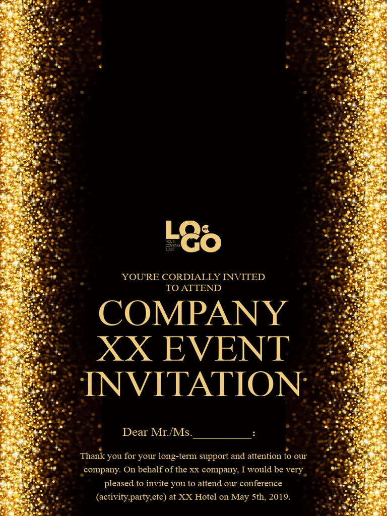 Black and Gold High-End Invitation-WPS Office | PDF | Art