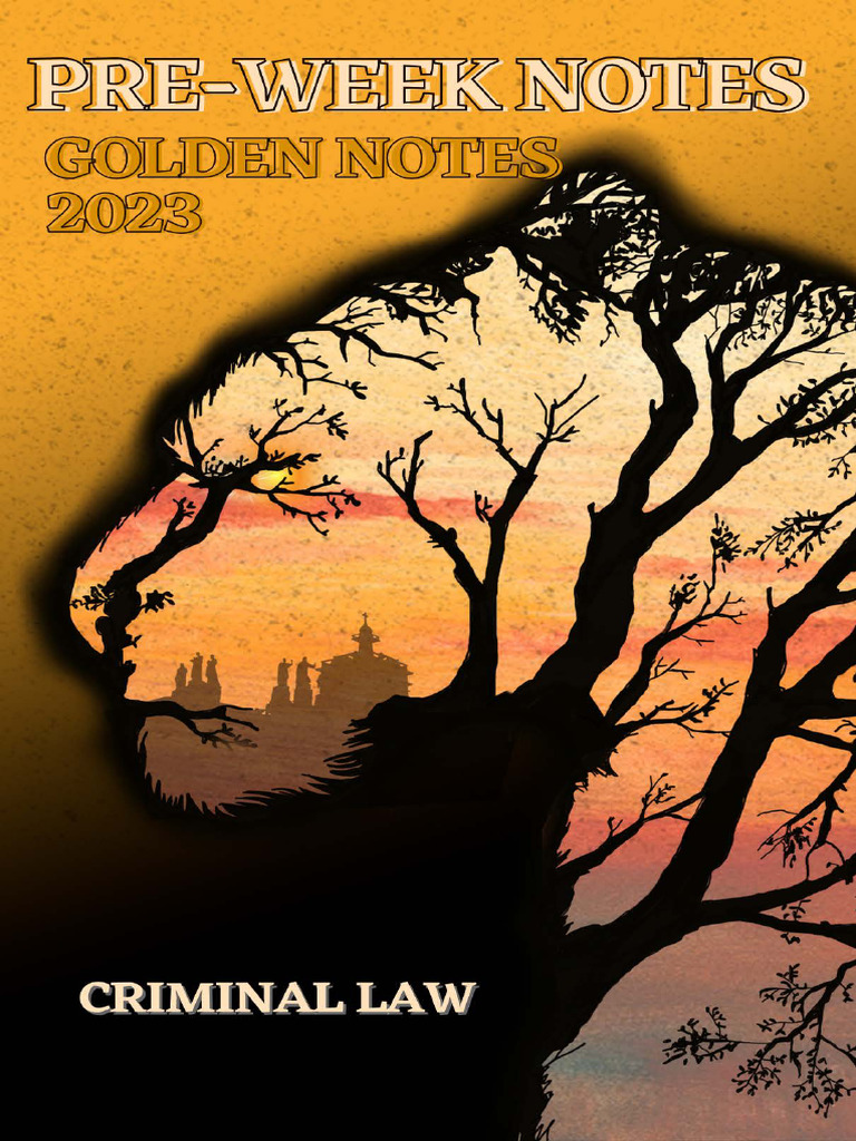 Criminal Law (Pre-Week) - SBCA | PDF | Social Science