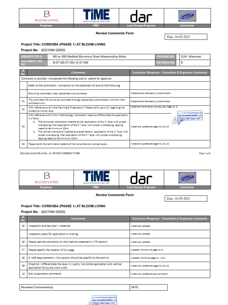 CORDOBA Project Review Comments Form | PDF | Computers | Technology ...