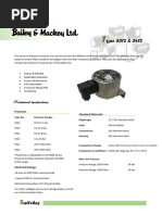 SPD910 - Technical Datasheet | PDF | Switch | Pressure Measurement