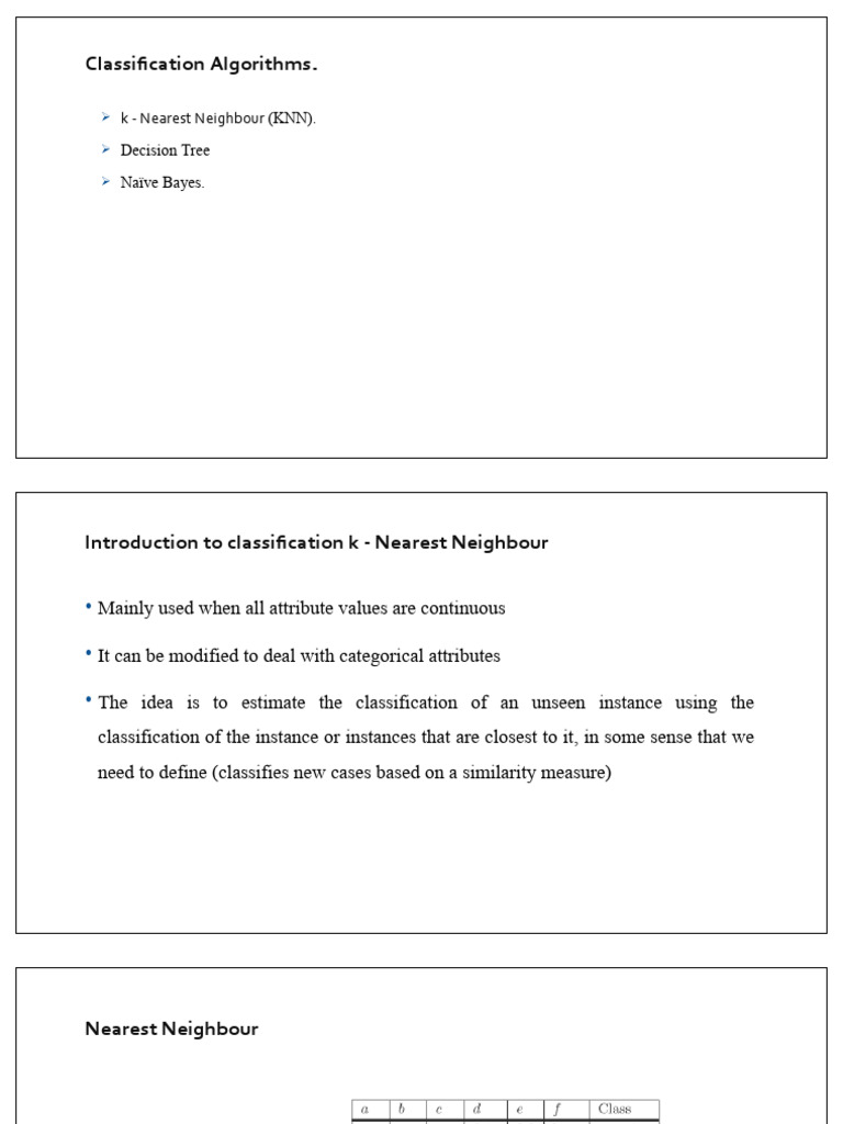 T07 IDS - Classification | PDF