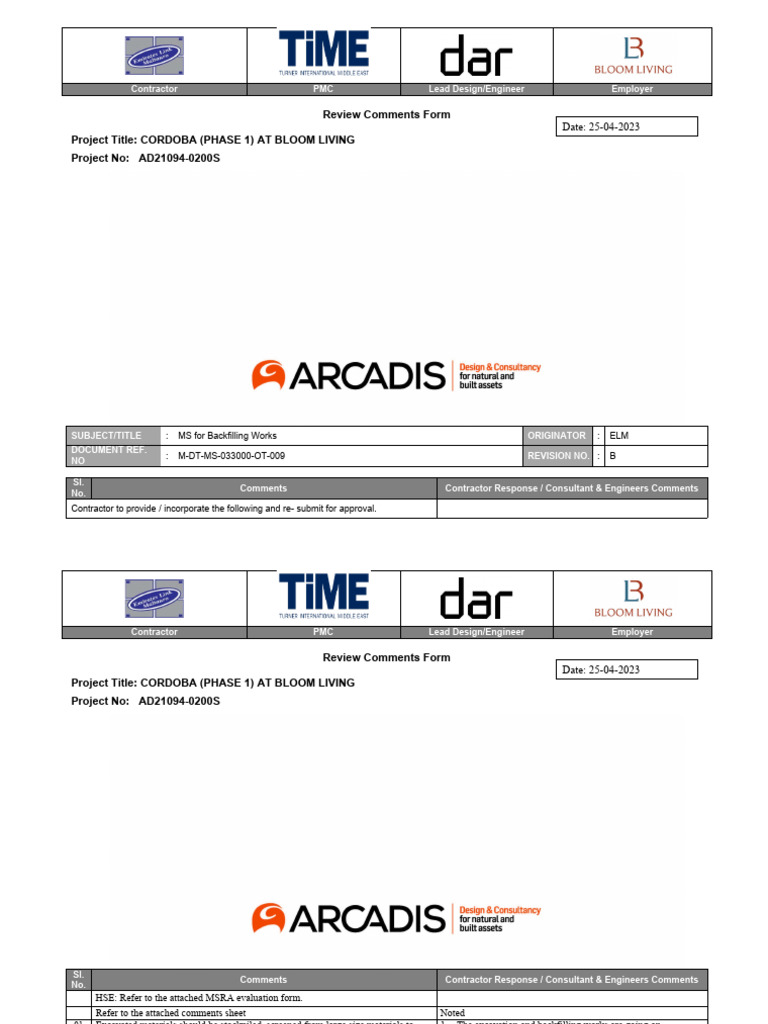 Comments Sheet | PDF