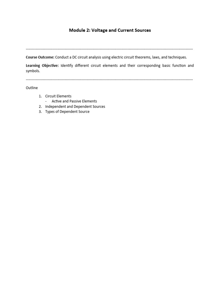 Module 2 Handouts EE 1 | PDF