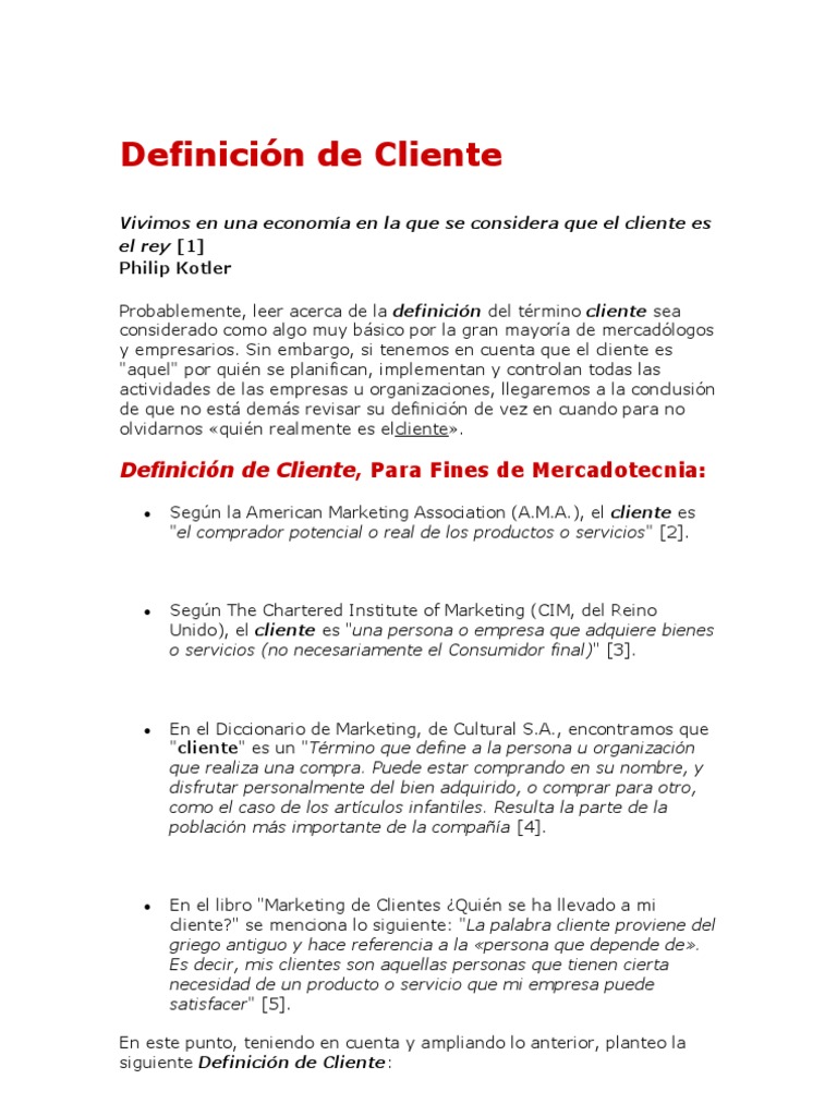 Definición de Cliente | Cliente | Marketing