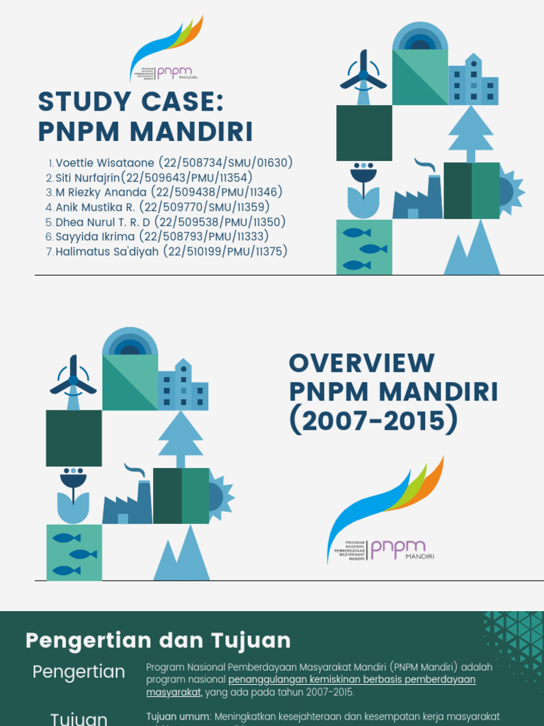 PPT-Study Case PNPM Mandiri (Kelompok 3 Strakom) | PDF | Karier & Perkembangan | Ilmu Sosial