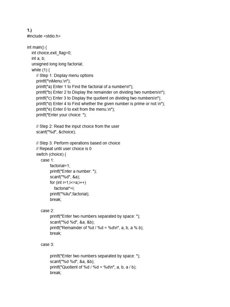 C Midsem Solutions | PDF