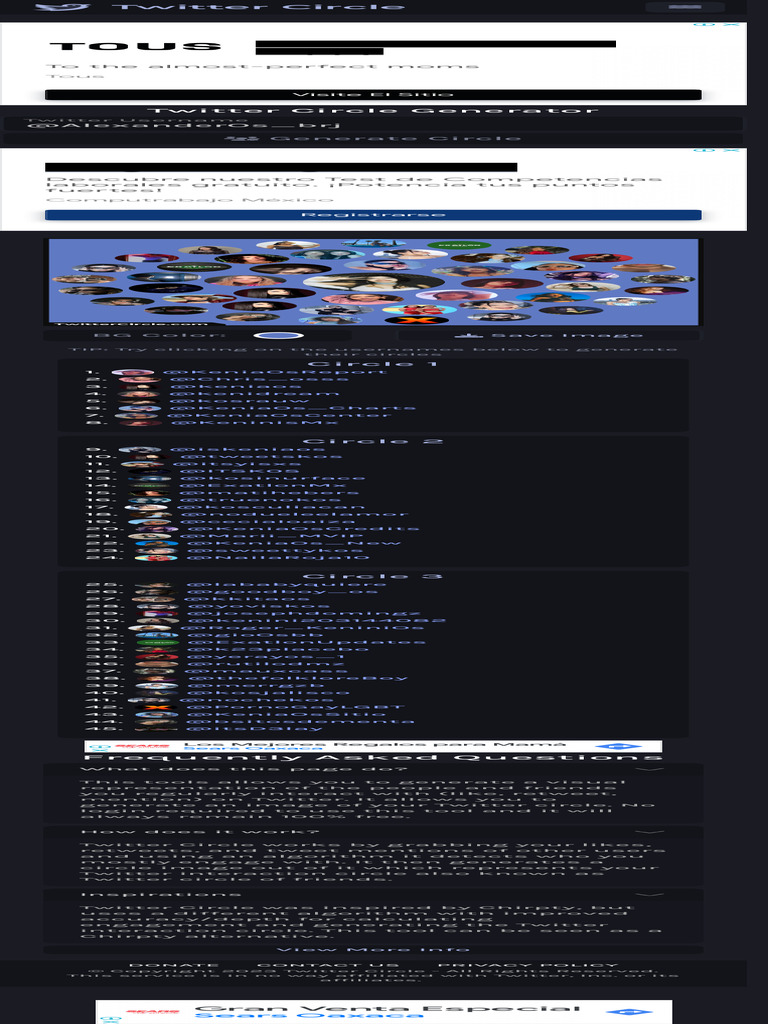 Twitter Circle - Interaction Circle Image Generator | PDF