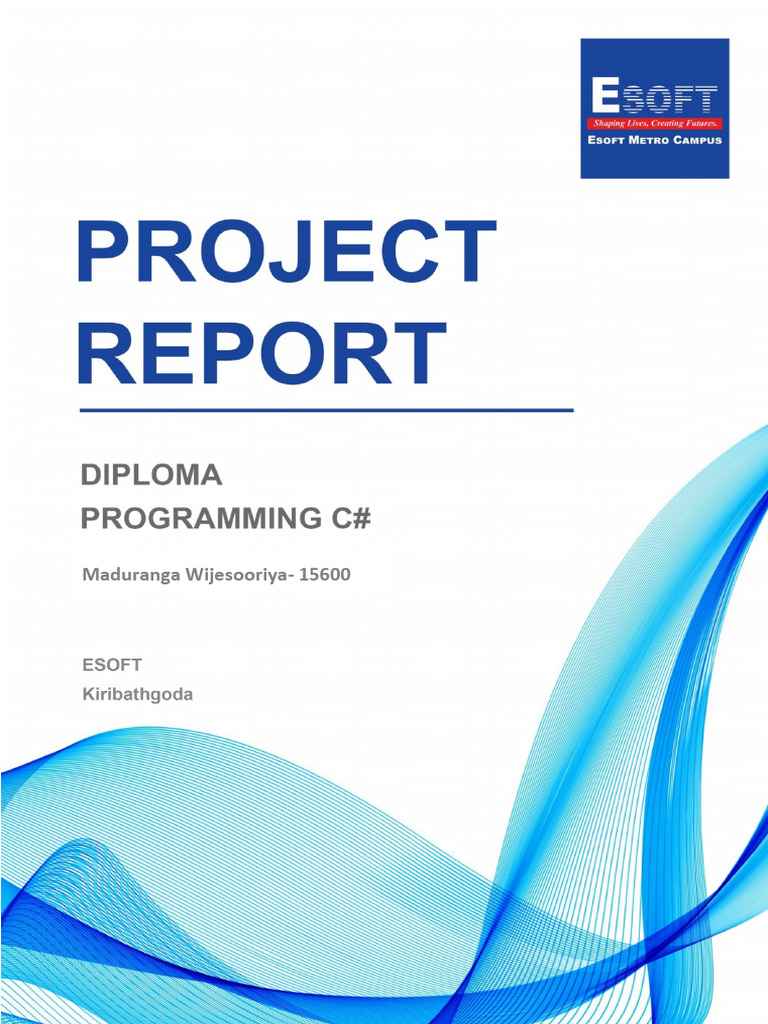 Esoft Diploma Report | PDF