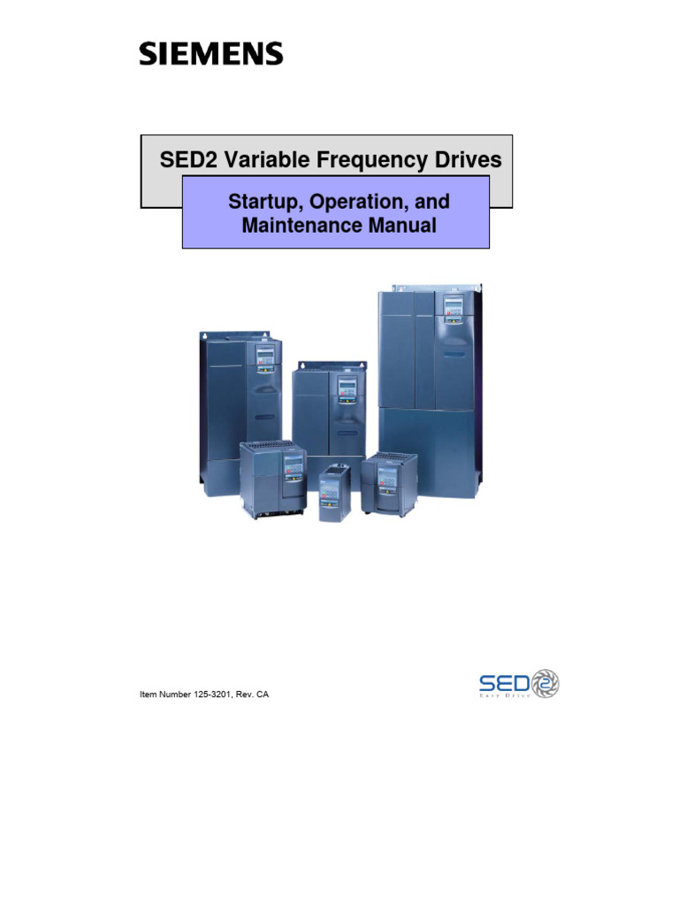 SED2 VFD - PDF Startup and Maintenance Mannual | PDF