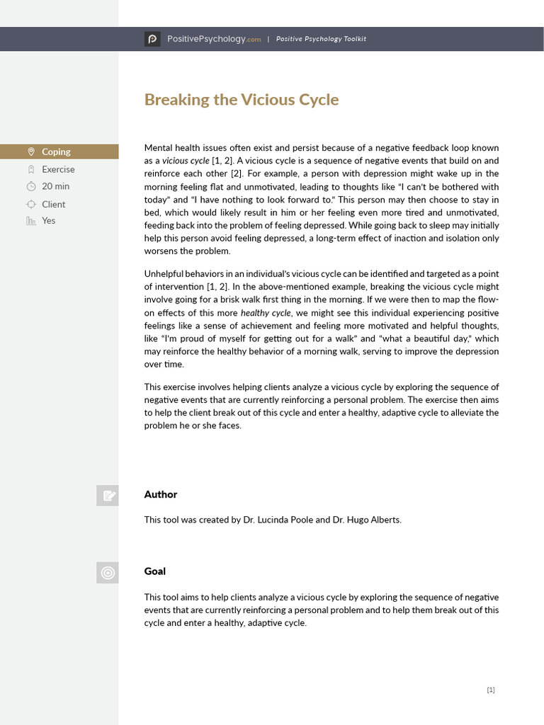 Breaking The Vicious Cycle 1 Pdf
