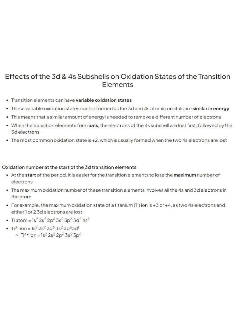 Transition Elements 2 | PDF