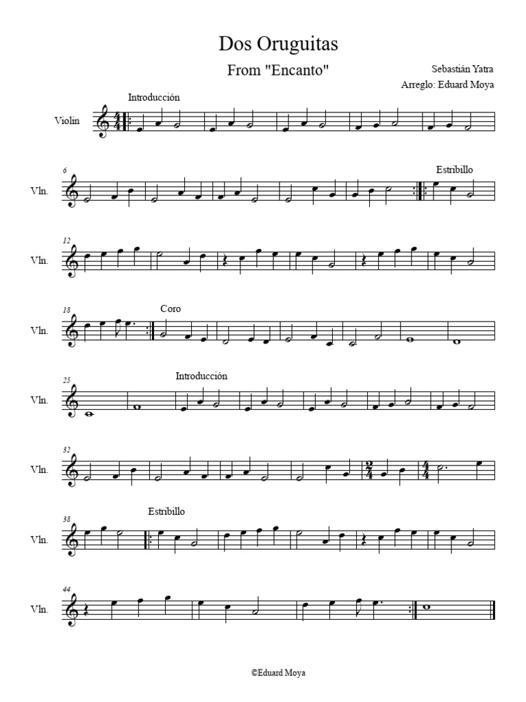 Dos Oruguitas From Encanto | PDF