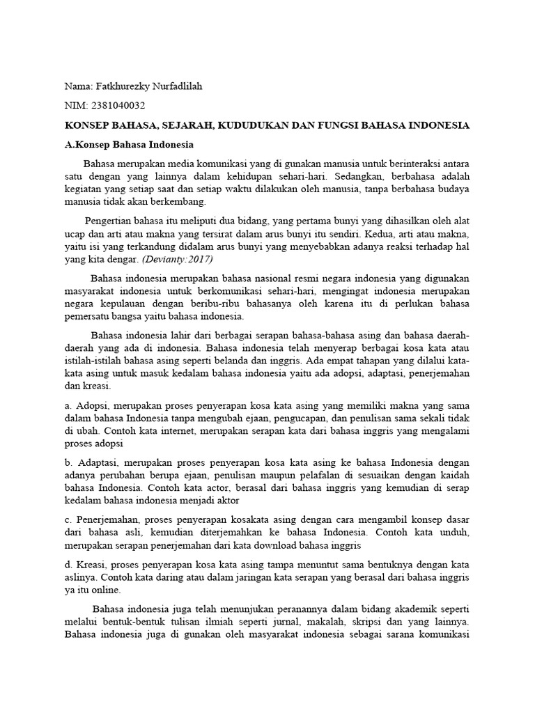 Sejarah Bahada Indonesia | PDF