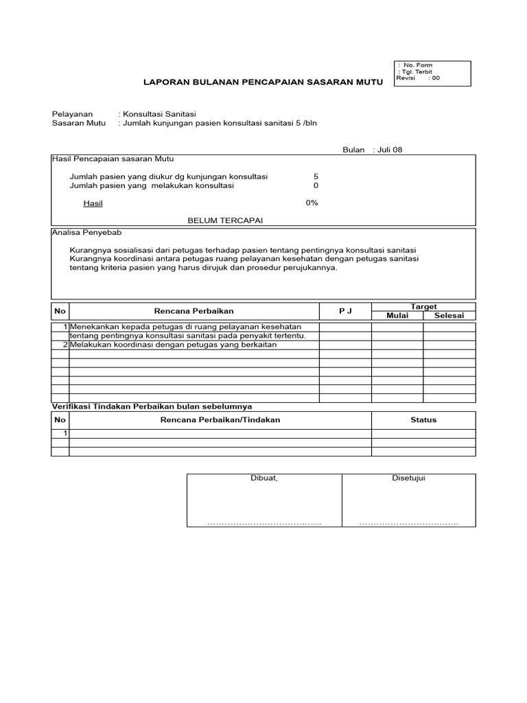 Laporan Indikator Mutu Lab | PDF