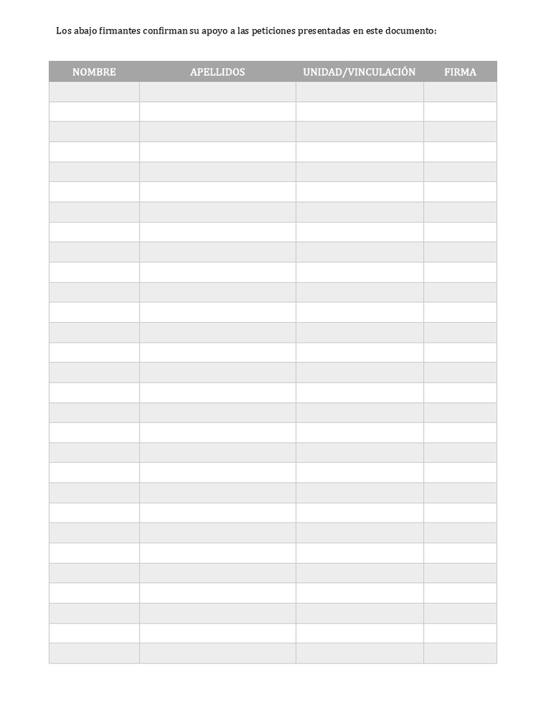 Hojas de Firmas Apoyo Peticiones APT Ferrol | PDF