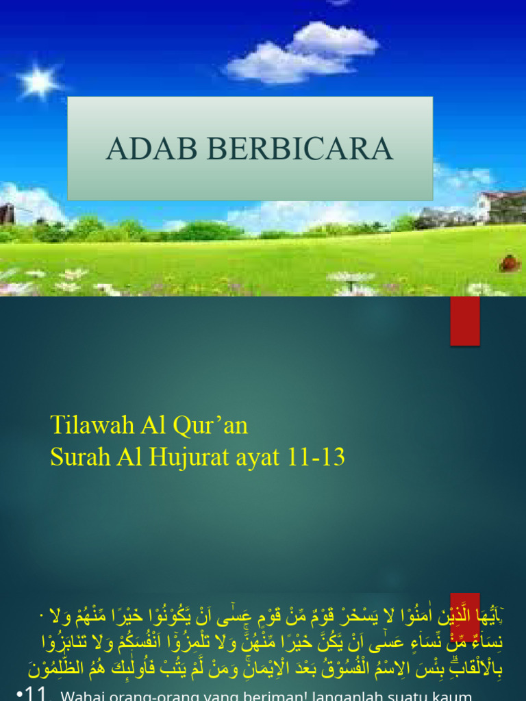 Adab Berbicara | PDF