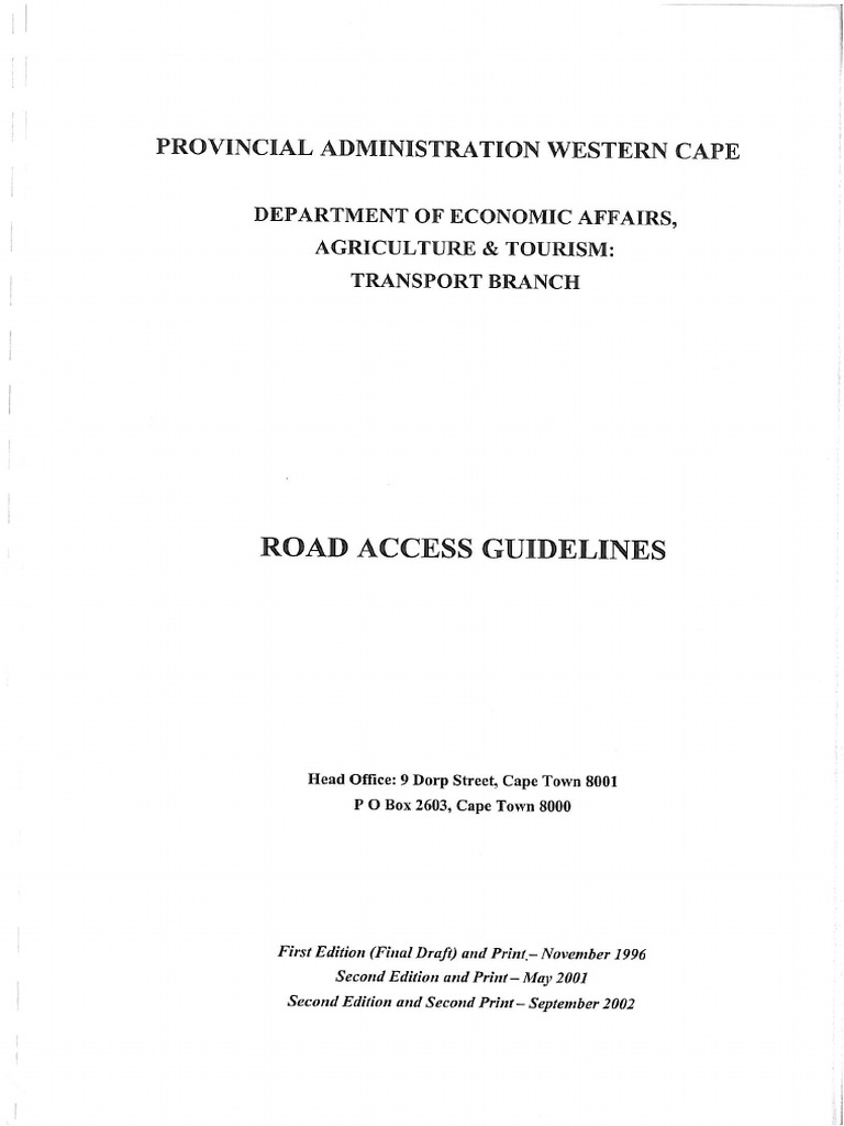 Road Access Guidelines p1-16 | PDF