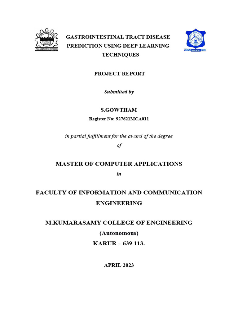 Gowtham Selvam Project PDF | PDF