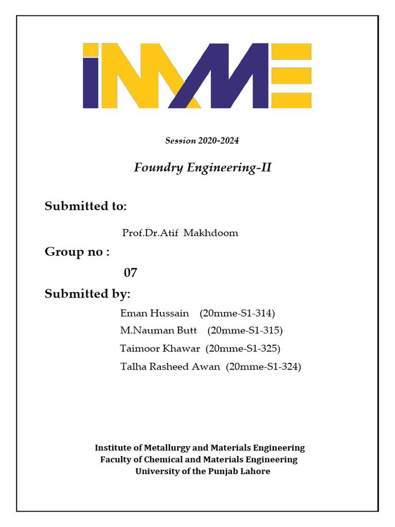 Foundry Oel Report Modified | PDF