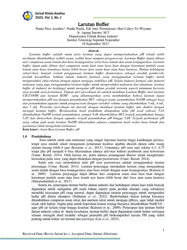 7C Larutan Buffer Nania Nisa Azzahra ACC | PDF