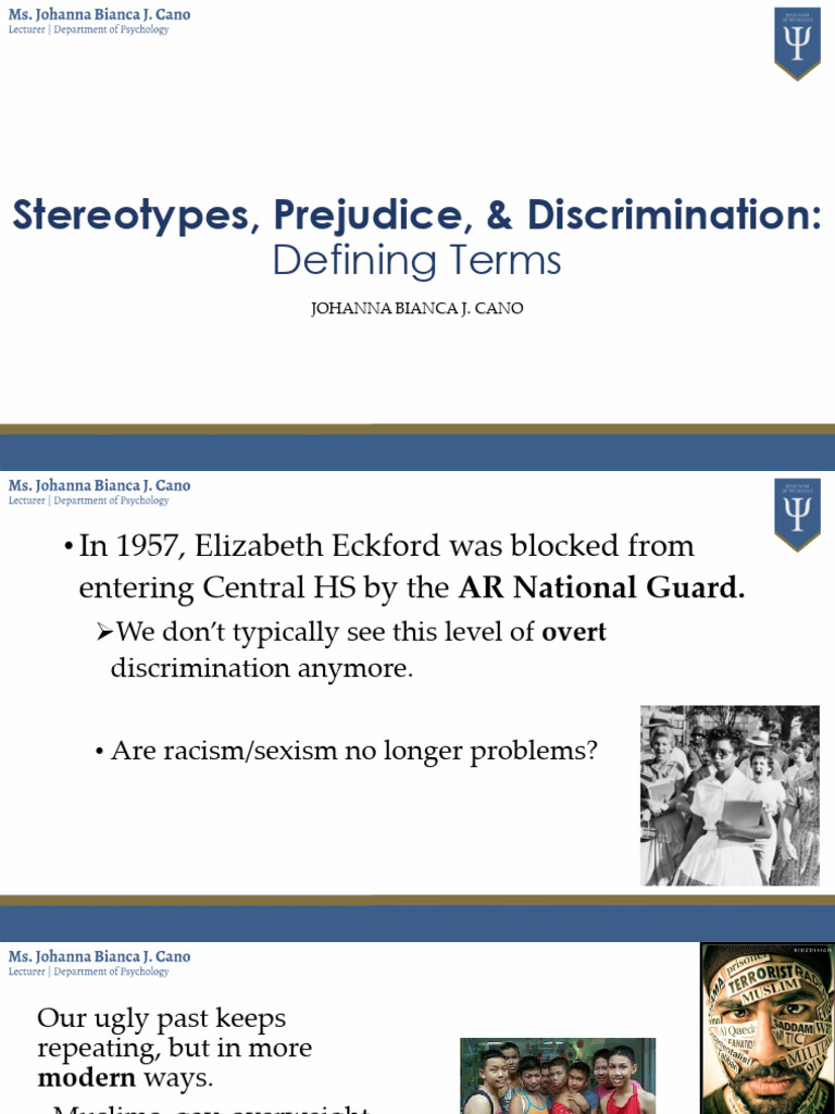7 PSY110 Stereotypes, Prejudice, and Discrimination | PDF