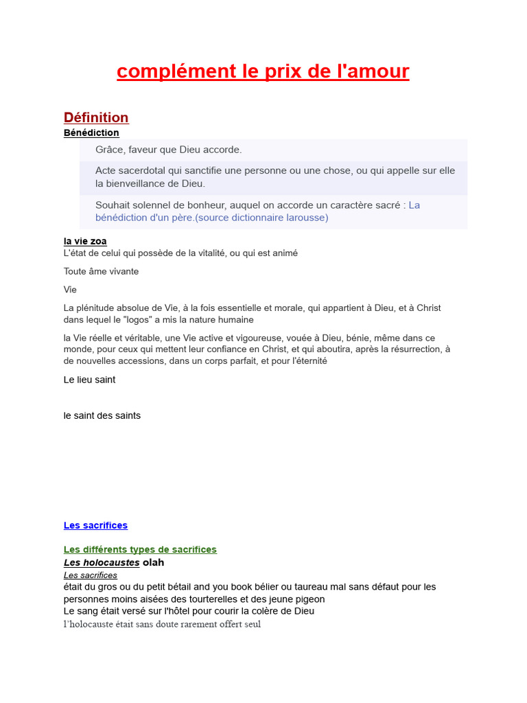 Complément Amour | PDF