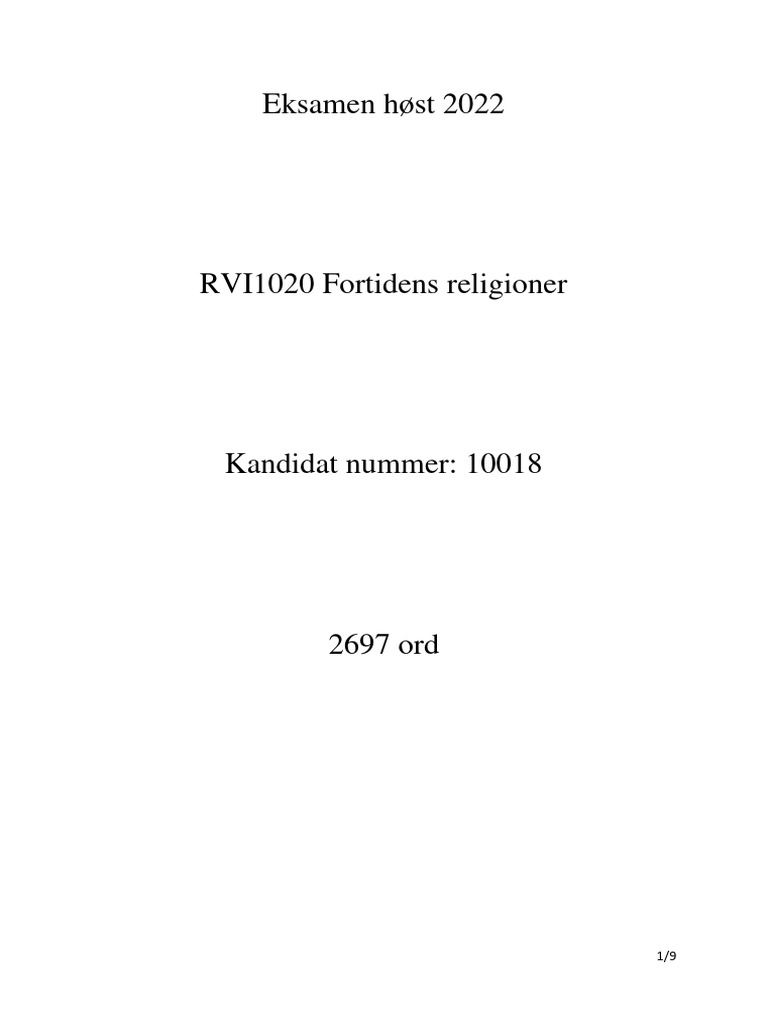 Eksamen Høst 2022 | PDF