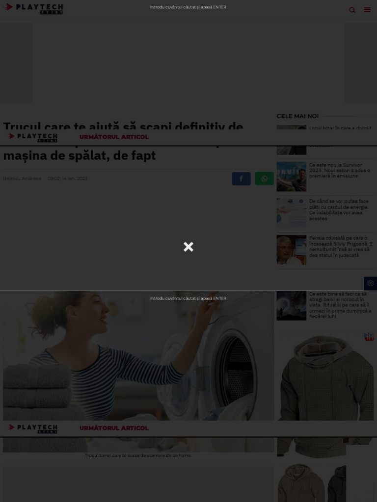 Trucul Care Te Ajută Să Scapi Definitiv de Scamele de Pe Haine. Ce Trebuie Să Pui În Mașina de ...