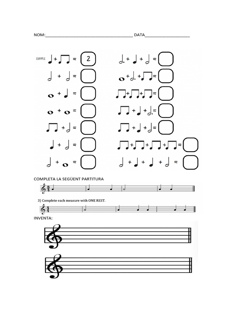 EXAMEN MUSICA Primaria | PDF
