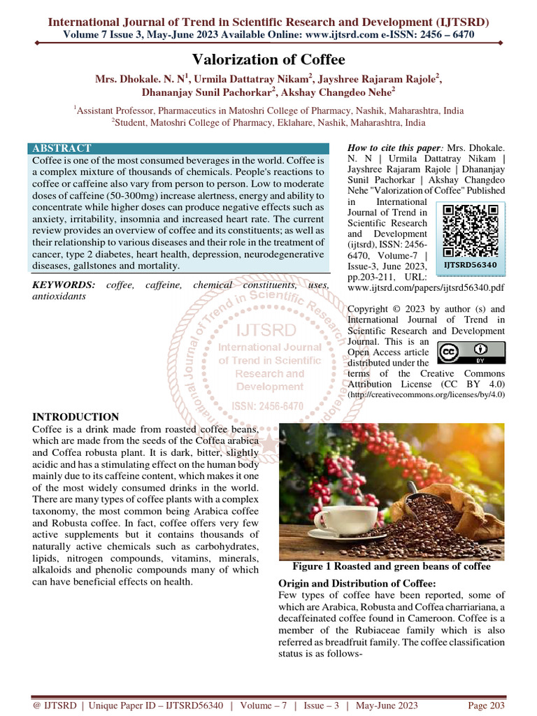 Valorization of Coffee | PDF