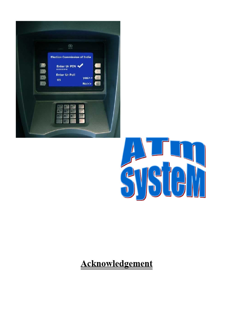Project Report On ATM System | PDF