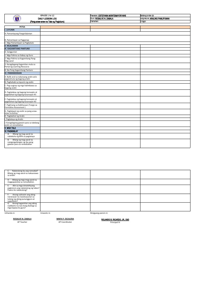 DLL EsP 9 Week 3 September 22 - 23, 2022 | PDF