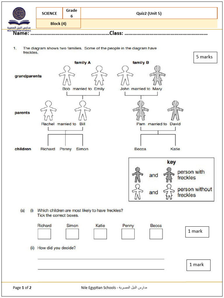 G6 U5 Quiz | PDF