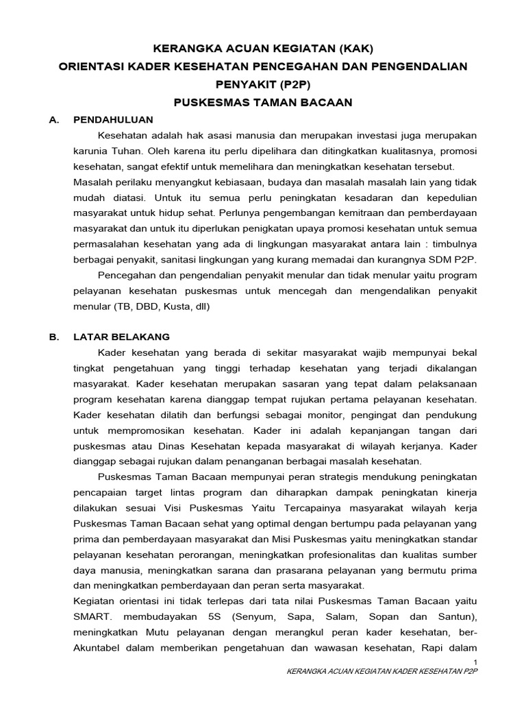 Kak Orientasi Kader P2P | PDF