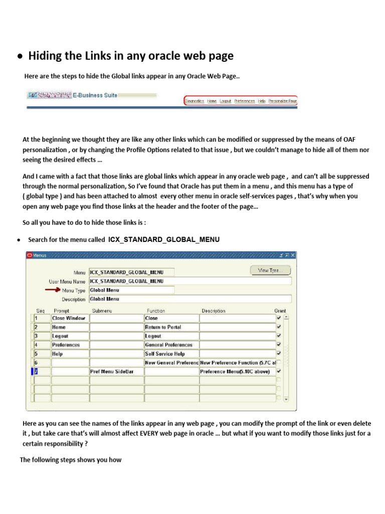 Hiding Showing Links | PDF | Computers