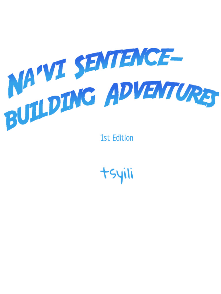 Na'vi Sentence-Building Adventures | PDF