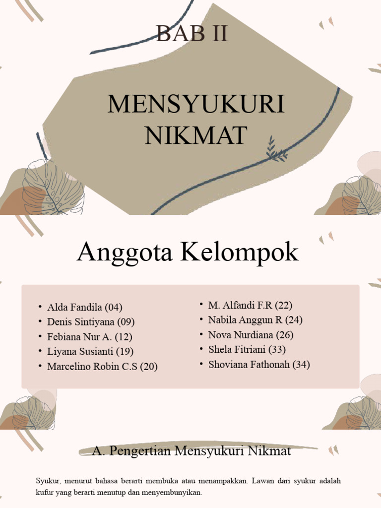 Kel.2 Mensyukuri Nikmat | PDF