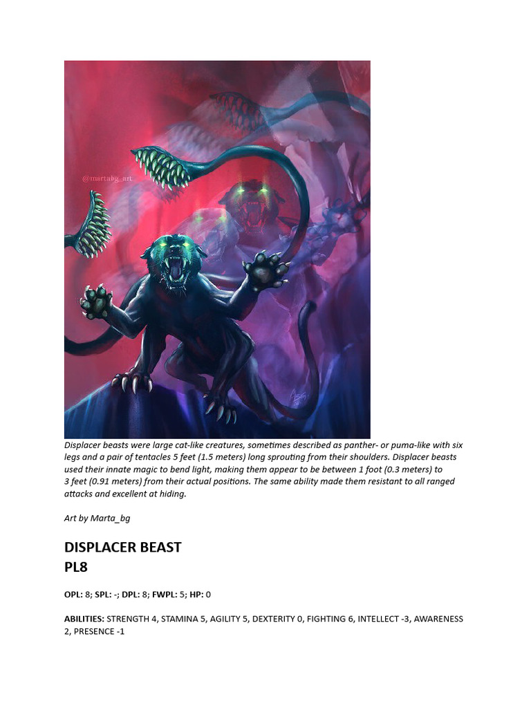 Displacer Beast | PDF