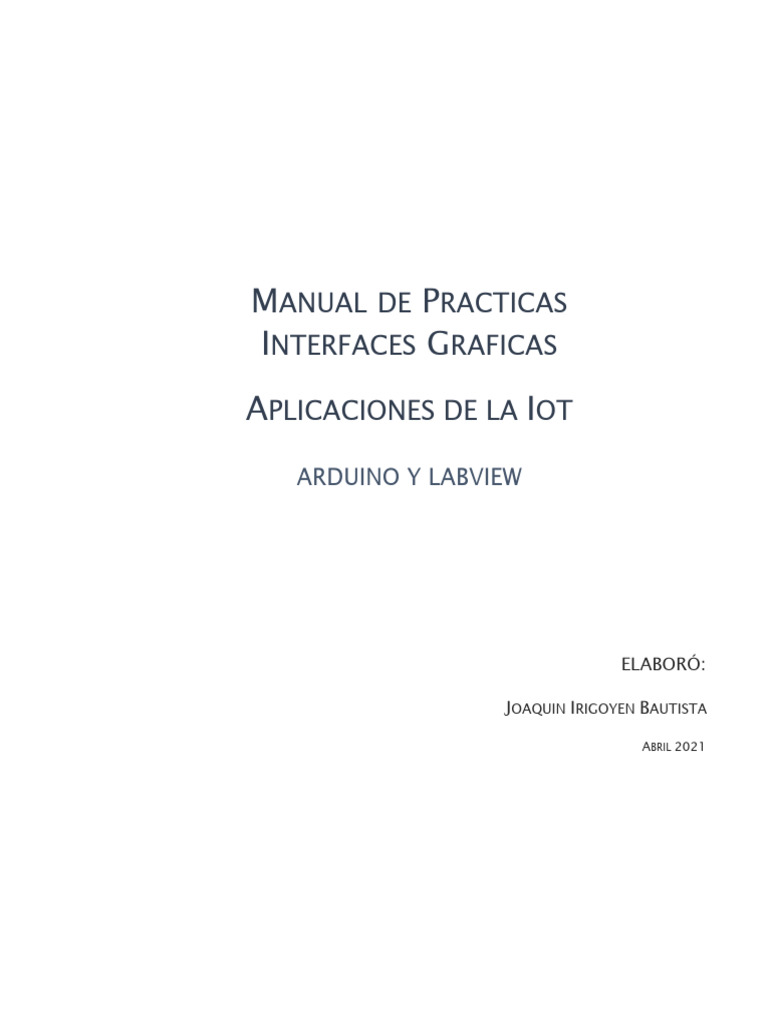 Arduino y Labview Manual de Practicas | PDF
